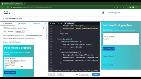 post method practice page coding practice 16 fetch and callbacks 2 nxtwave ccbp 4 o