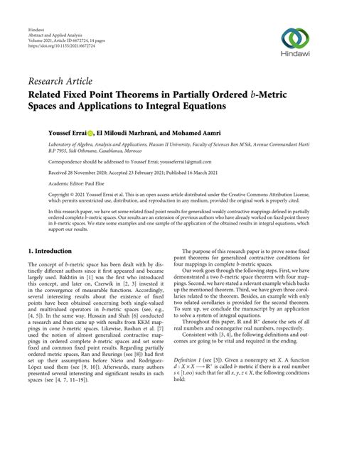 pdf related fixed point theorems in partially ordered metric spaces and applications to