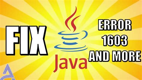 Java Error 1603 Fix How To Fix Java Errors With Minecraft YouTube