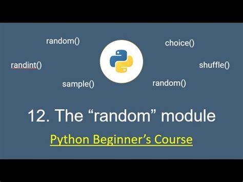 Python For Beginners 12 Random Module In Python Random Randint