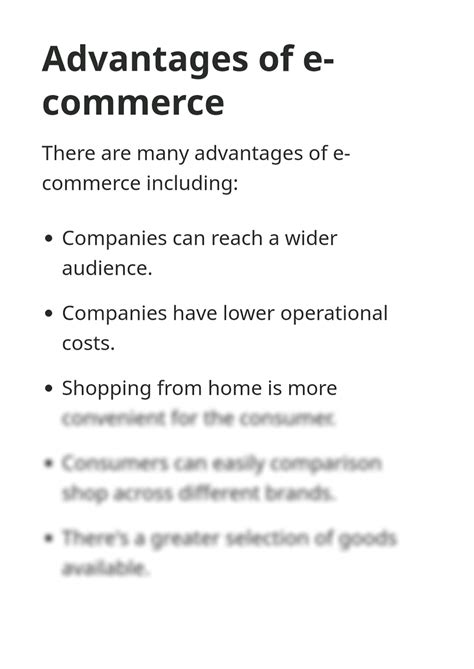E Commerce Disadvantages