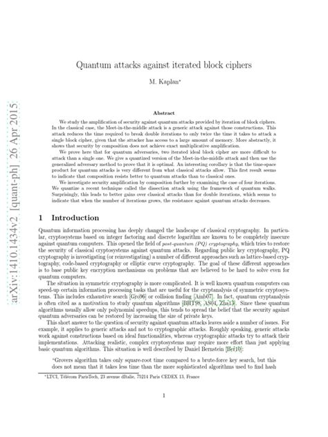 quantum attacks against iterated block ciphers pdf quantum computing cryptography