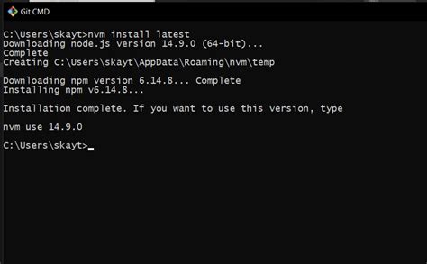 how to install node version manager nvm for windows 10 dev community