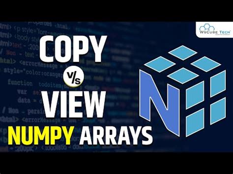 Learn Copy Vs Views Numpy Python Array Machine Learning Tutorials