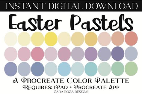 Easter Pastels Procreate Color Palette 30 2411306