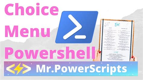 simple choice menu in powershell youtube