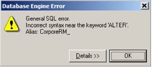 Framework Framework RM BD BDE Incorrect Syntax Near The Keyword