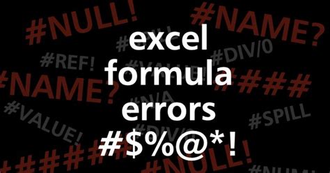 Excel Formula Errors Exceljet