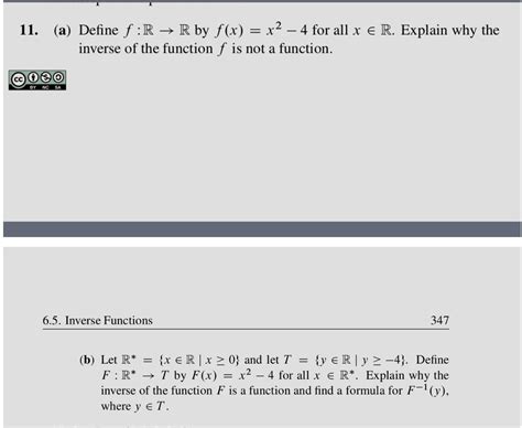 solved 11 a define f r r by f x x 2 4 for all x e