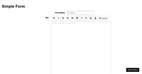Redux Form Simple Example Codesandbox