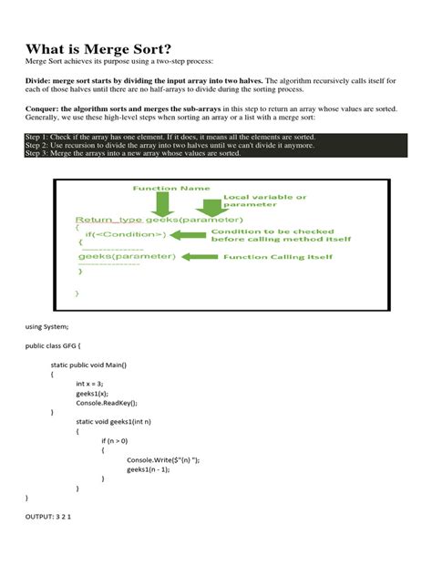what is merge sort pdf computer science mathematical logic