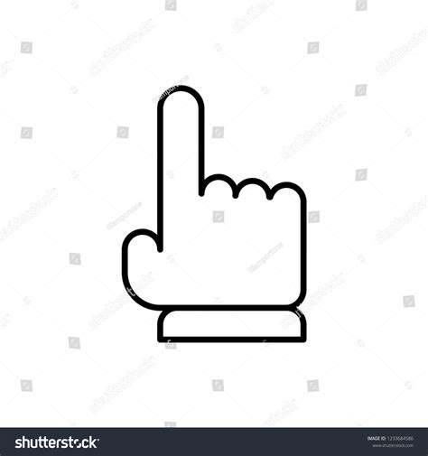Clicking Finger Icon Hand Pointer Vector Stock Vector Royalty Free