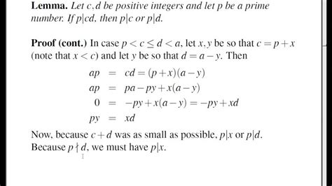 lsu number theory lecture 09 fundamental theorem of arithmetic youtube