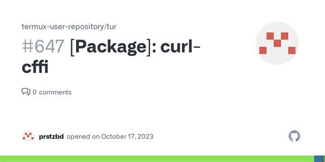 Package Curl Cffi Issue 647 Termux User Repository Tur GitHub