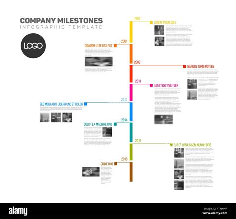 Vector Infographic Timeline Report Template With The Biggest Milestones