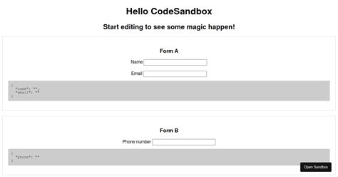 React Formik Multiple Forms One Submit Codesandbox