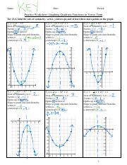 40 Graphing Quadratics In Vertex Form Worksheet Worksheet Master