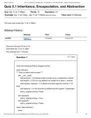 Quiz 5 1 Inheritance Encapsulation And Abstraction CPE 009 CPE12S1