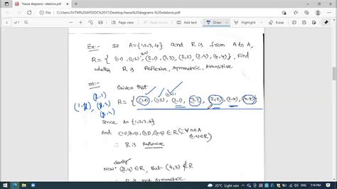 equivalence relation partial order relation hasse diagram youtube