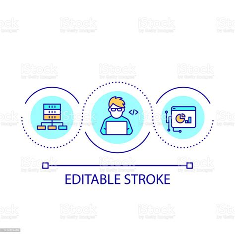 programmer loop concept icon stock illustration download image now abstract analyzing art