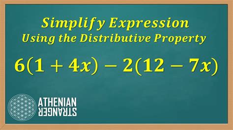 simplify expression using distributive property algebra 1 youtube