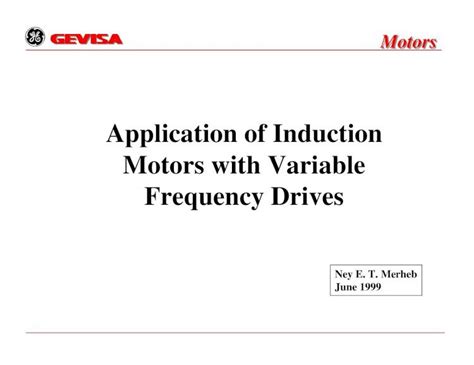 pdf application of induction motor with variable speed drive dokumen tips
