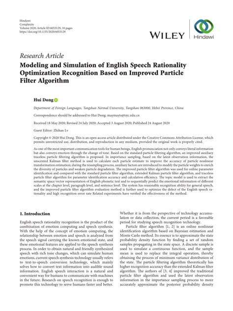 pdf modeling and simulation of english speech rationality optimization recognition based on