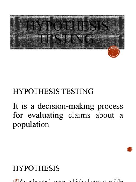 a guide to hypothesis testing evaluating claims through statistical analysis pdf