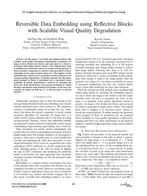 pdf 06 reversible data embedding using reflective blocks pdfslide