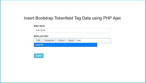 insert bootstrap tokenfield tag data using php ajax webslesson