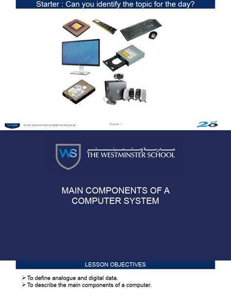 year 9 main components of a computer pdf computer data storage input output