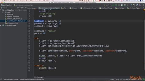 enterprise automation with python installation of paramiko module with initial e g packtpub