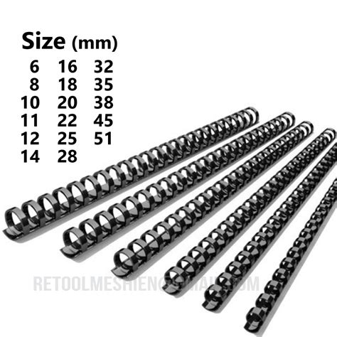 comb binding ring black plastic comb various size 6 8 10 11 12 14 16 18 20 22 25 28 32 35 38 45