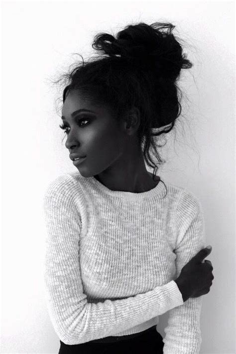 Pin By ♡sakurako♡ On Blackandwhite Beautiful Black Women Black Beauties Dark Skin Women