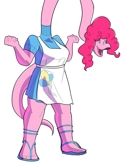 3384454 Safe Artistbanco Pinkie Pie Brachiosaurus Dinosaur Anthro G4 Crossover