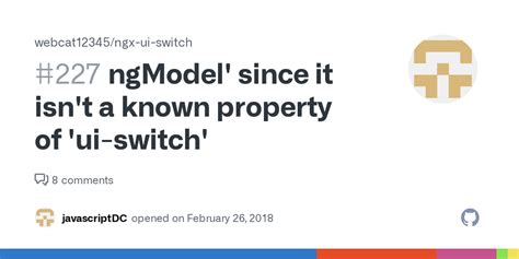 NgModel Since It Isn T A Known Property Of Ui Switch Issue 227