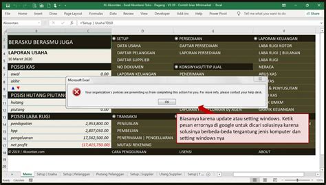 Masalah Umum Dan Solusi Saat Membuka File Excel Akoontan