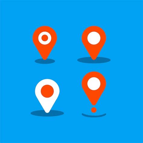 Premium Vector Location Icons Map Pins Gps Finder Search Location