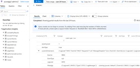 log to azure application insights