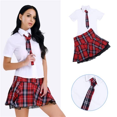 Sexy Lady Japan High School Girl Uniform Dress Adult Role Play Costume Outfit Wish