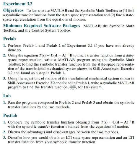 experiment 3 2 objectives to learn to use matlab and