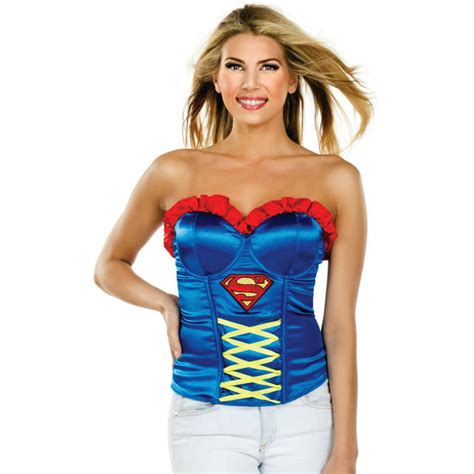 Adult Womens Dc Comics Supergirl Corset Costume Accessory