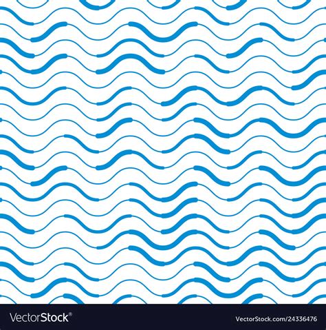 Wavy Technical Lines Seamless Pattern Abstract Vector Image