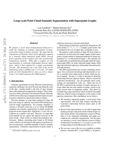 pdf large scale point cloud semantic segmentation with superpoint graphs