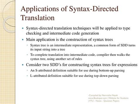Ppt Unit Syntax Directed Translation Powerpoint Presentation
