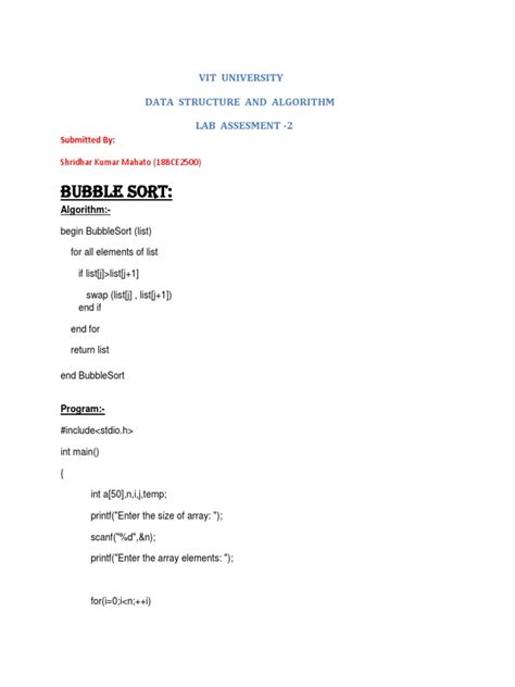 implementations of common data structures and algorithms bubble sort insertion sort merge