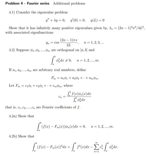 solved problem 4 fourier series additional problems 4 1