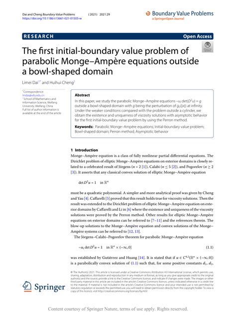 pdf the first initial boundary value problem of parabolic monge ampère equations outside a