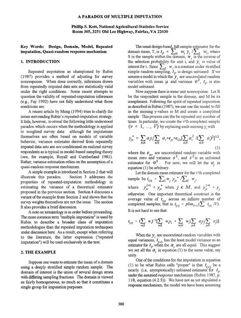pdf a paradox of multiple imputation