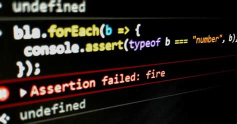 JavaScript Console Assert Command